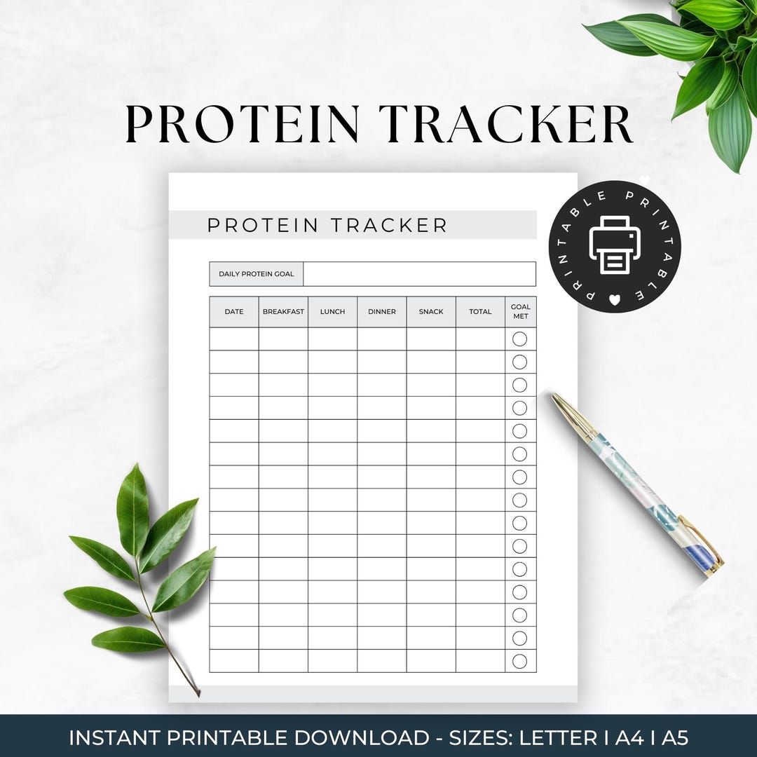 Protein Tracker, Daily Protein Log, GLP1 Protein Goals, Healthy Meals ...