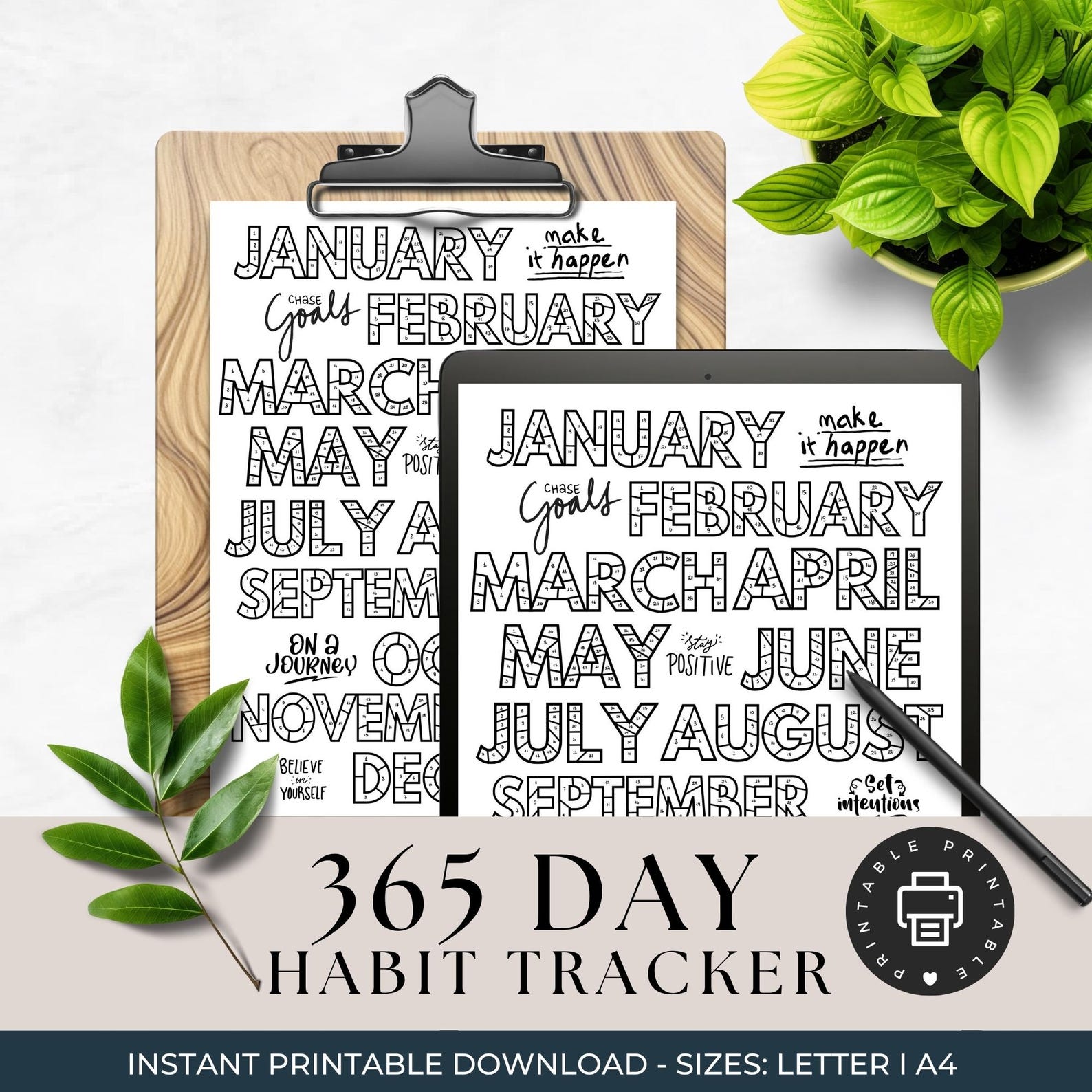 Workout Tracker Coloring Page, 2025 Fitness Tracker, Monthly Habit Log ...