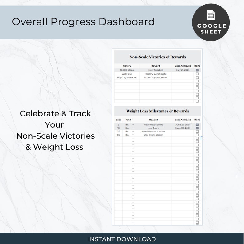 GLP1 Injection Tracker Google Sheet, Tirzepatide Weight Loss Tracker ...
