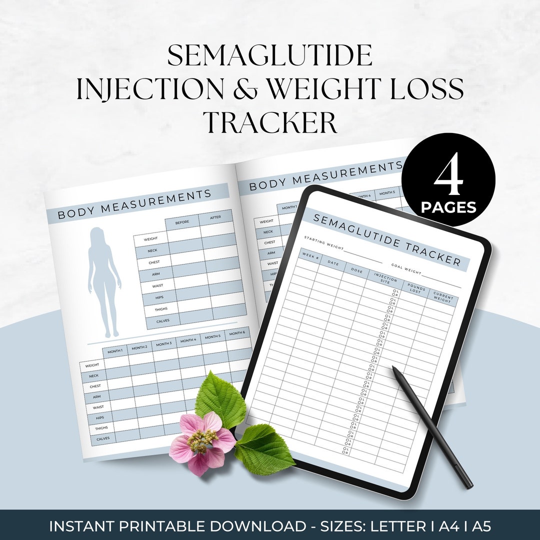 Semaglutide Injection Tracker, Semaglutide Weight Loss Tracker, Simple ...