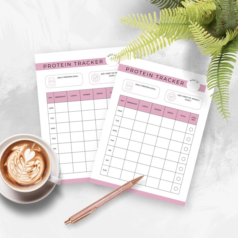 Protein Tracker, Daily Protein Log, GLP1 Protein Goals, Healthy Meals ...