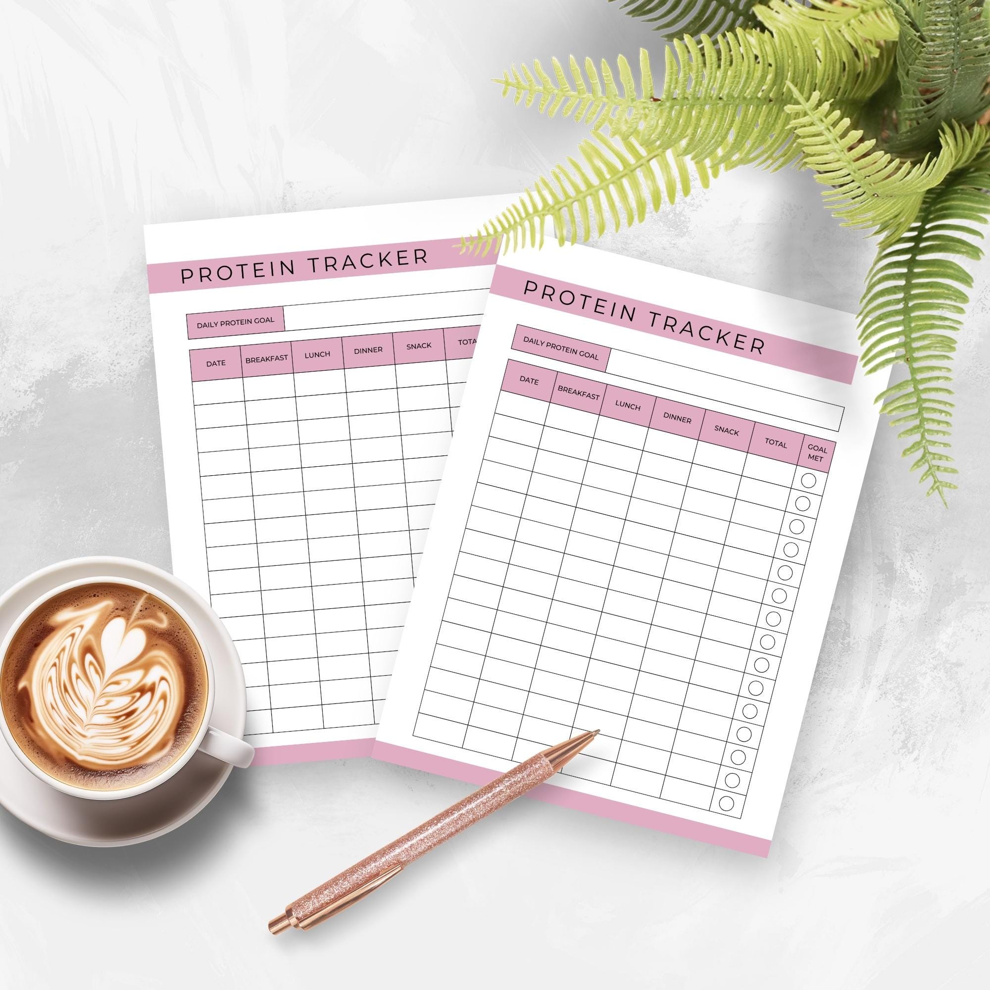 Protein Tracker, Daily Protein Log, GLP1 Protein Goals, Healthy Meals ...