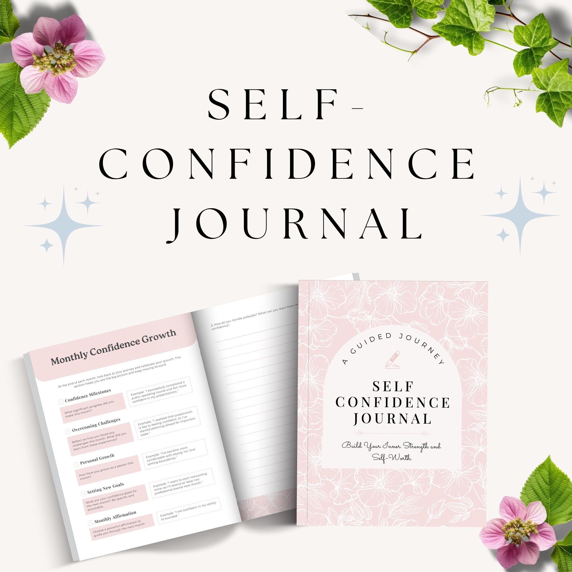 Self-confidence Workbook, Self-esteem Building, Personal Growth Guide ...