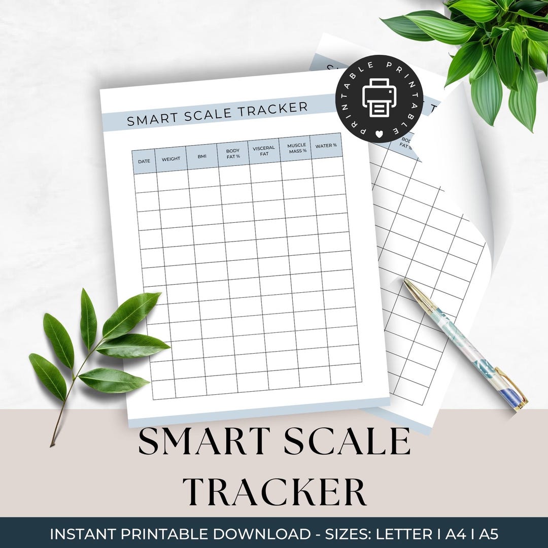 Smart Scale Tracker, Body Composition Log, Health Metrics Chart ...