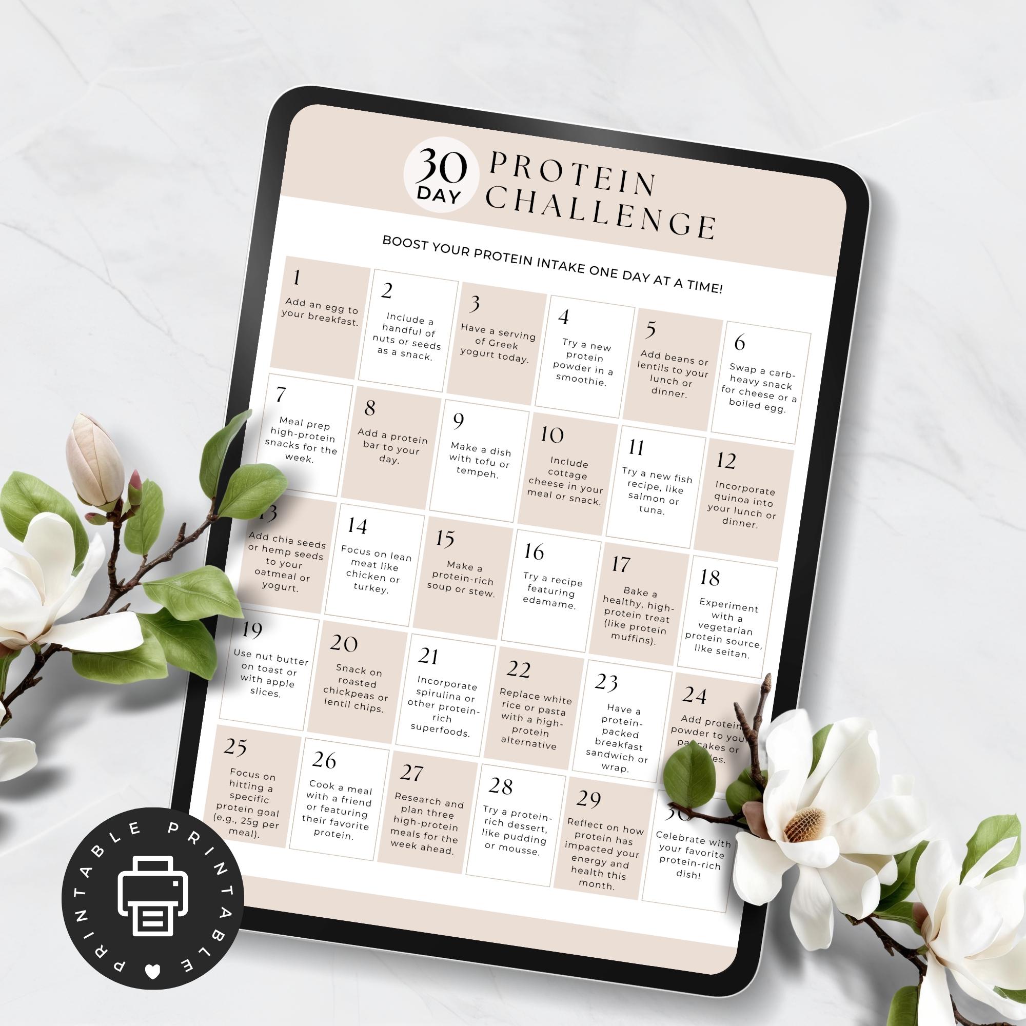 30 Day High Protein Challenge, Healthy Meal Planning, Healthy ...