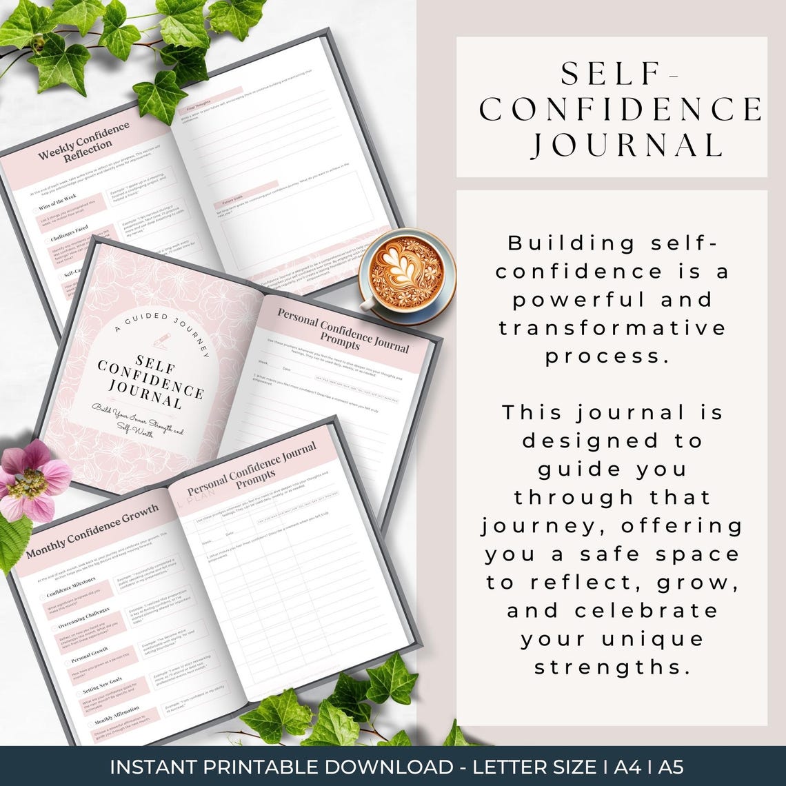Self-confidence Workbook, Self-esteem Building, Personal Growth Guide ...