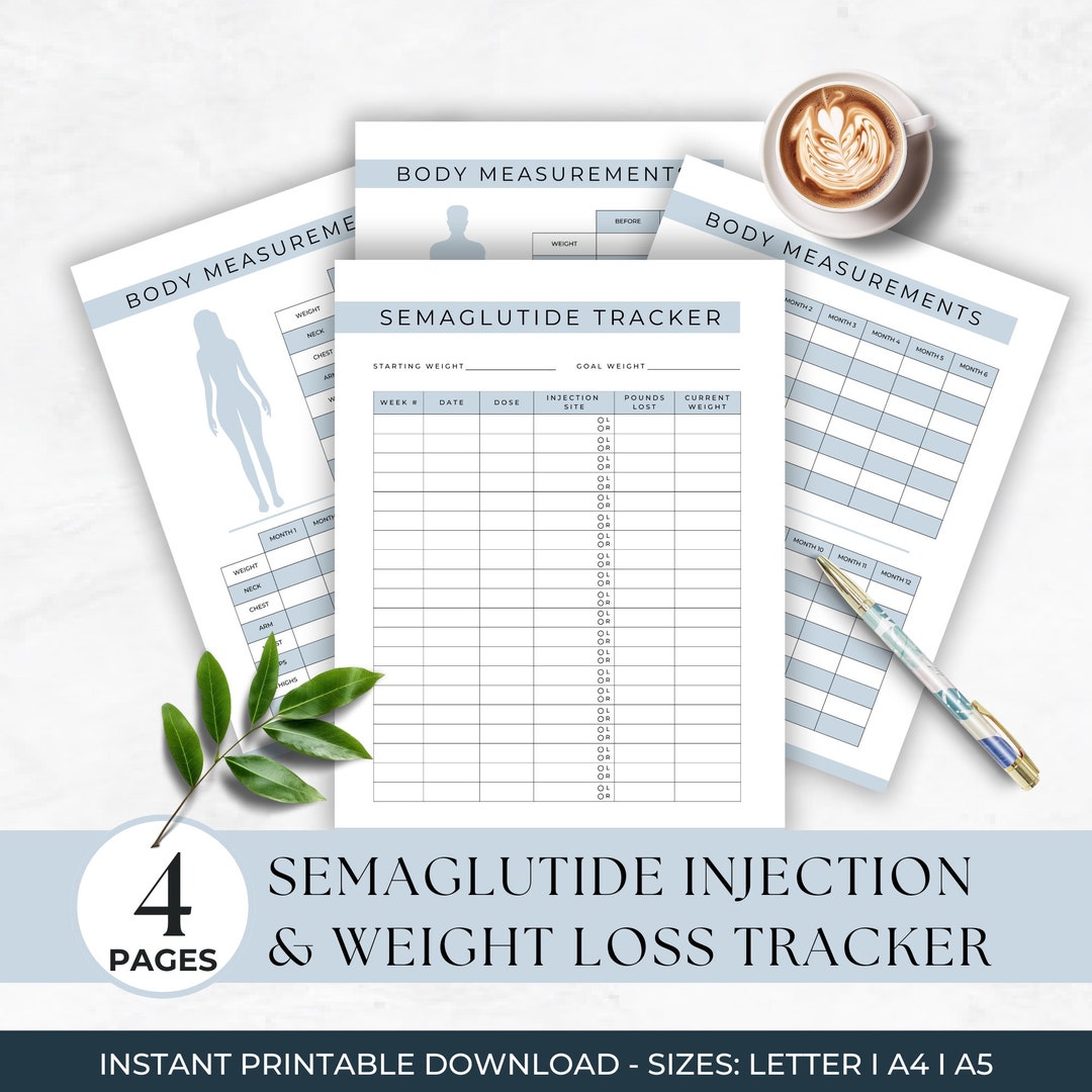 Semaglutide Injection Tracker, Semaglutide Weight Loss Tracker, Simple ...