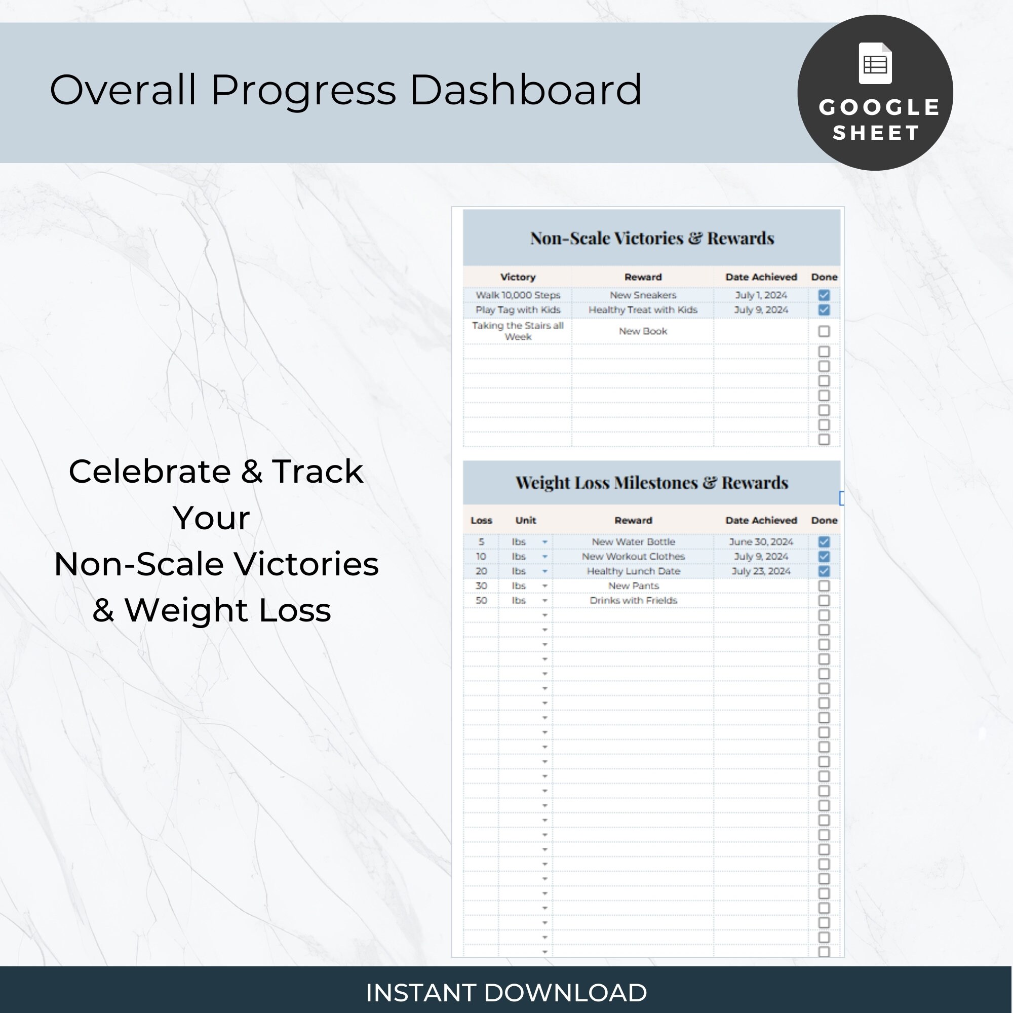 GLP1 Injection Tracker Google Sheet, Tirzepatide Weight Loss Tracker ...
