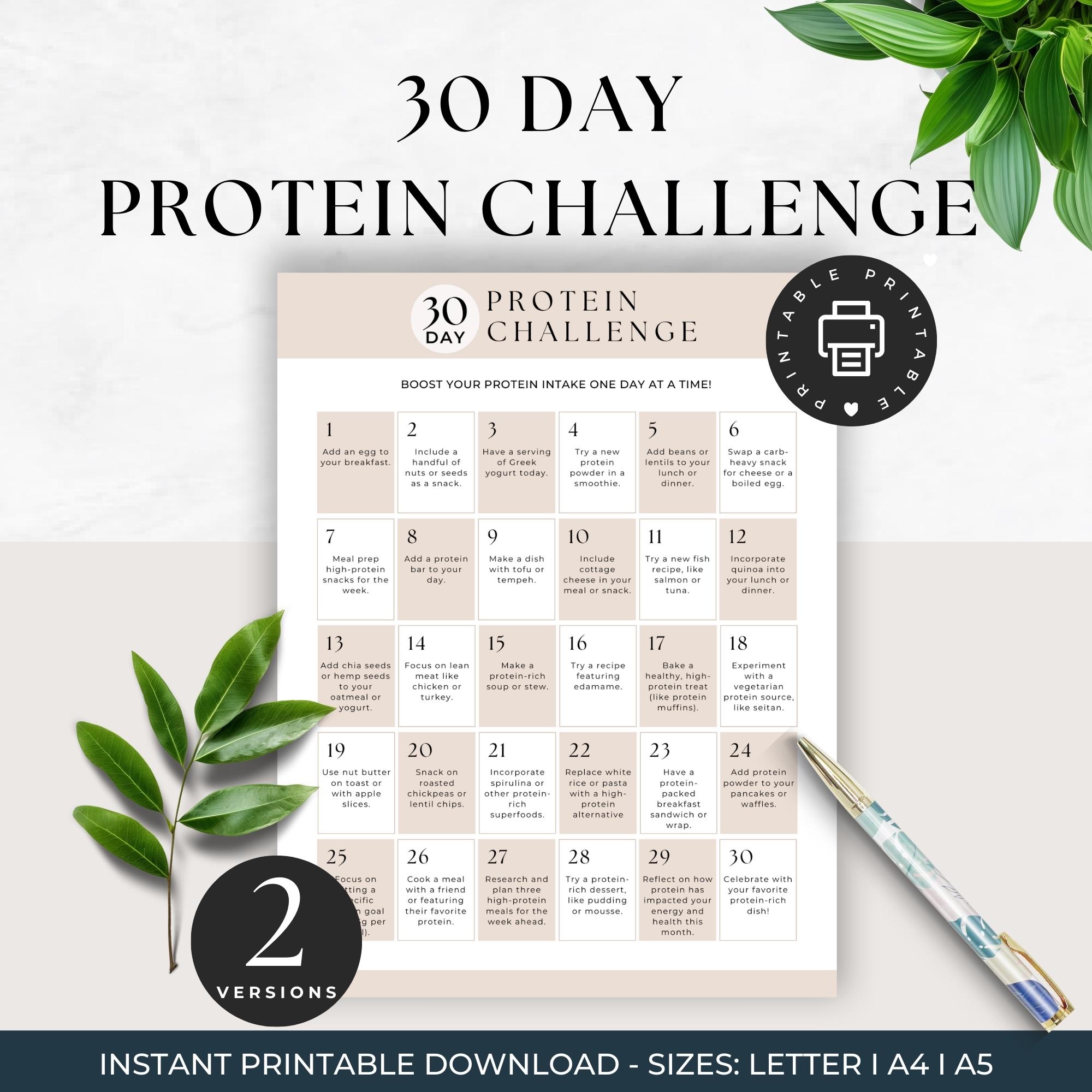 30 Day High Protein Challenge, Healthy Meal Planning, Healthy ...