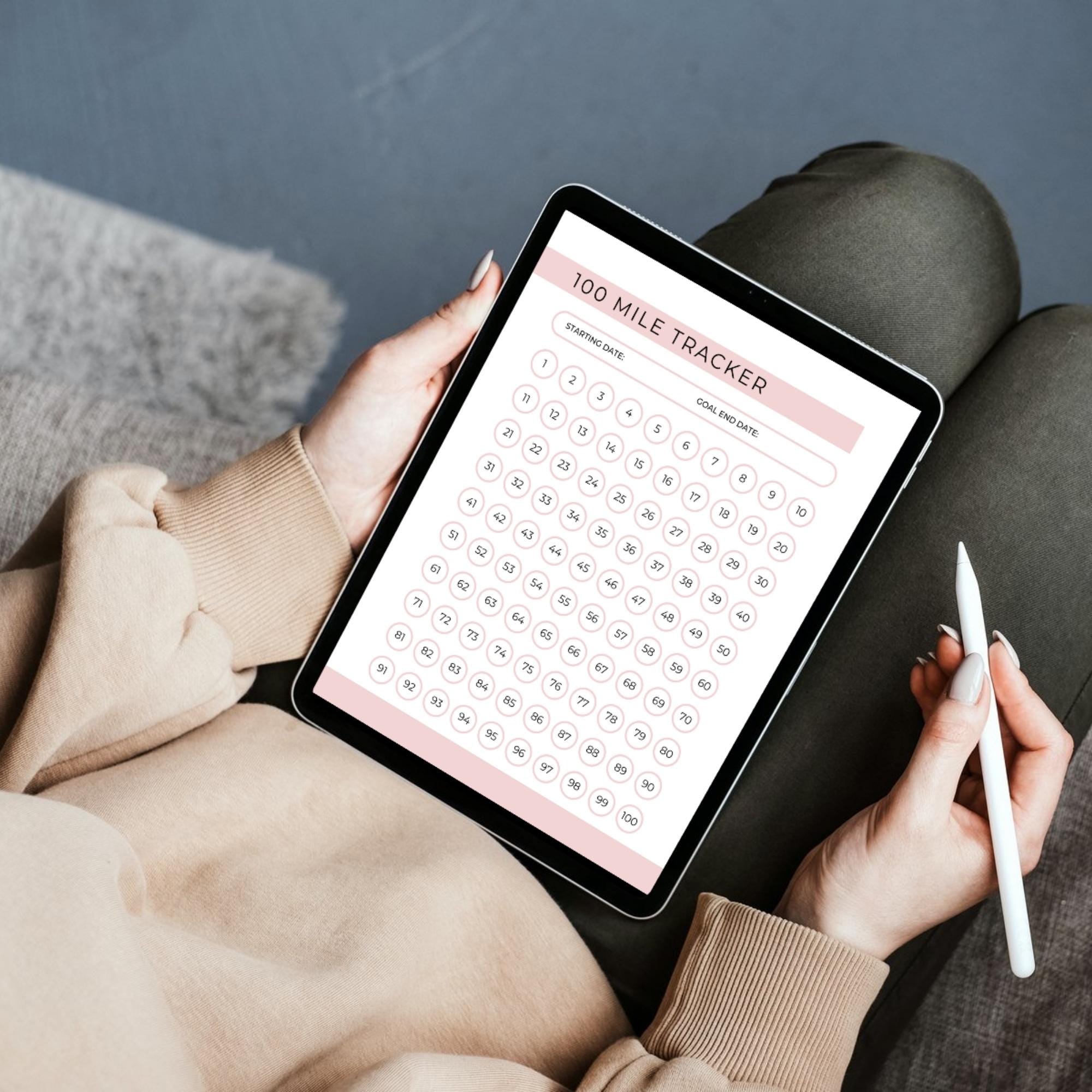 100 Mile Step Tracker Printable, Daily Step Log, Fitness Tracker ...