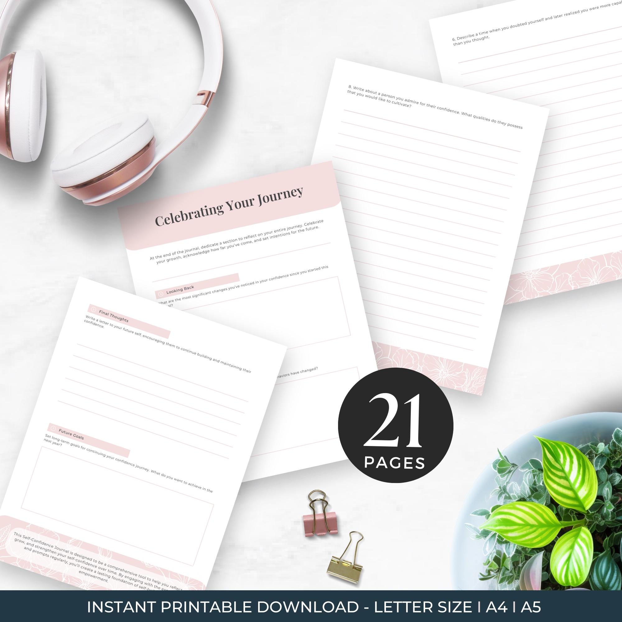 Self-confidence Workbook, Self-esteem Building, Personal Growth Guide ...