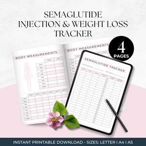 Semaglutide Injection Tracker, Semaglutide Weight Loss Tracker, Simple ...