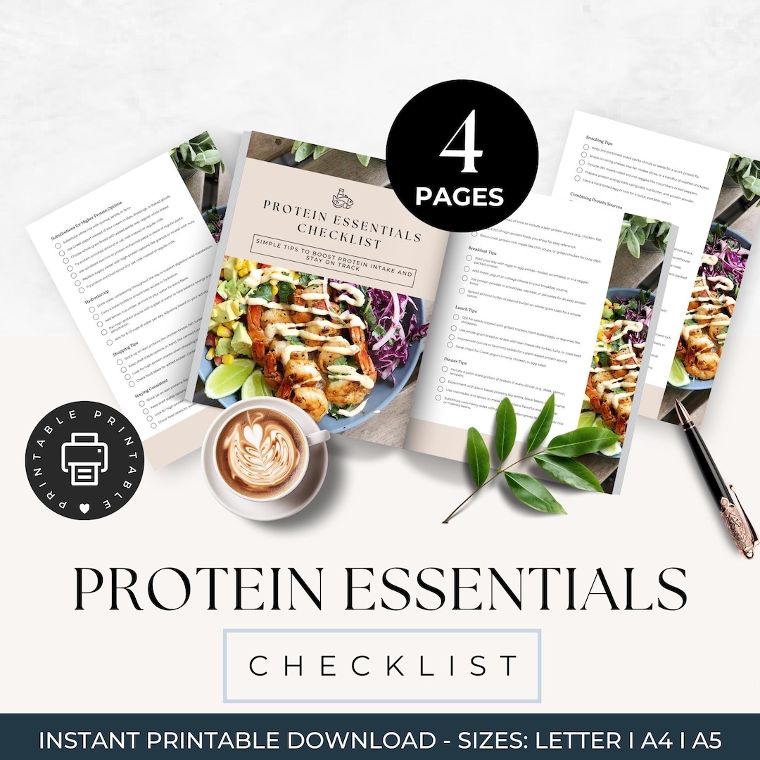 High Protein Meal Plan Tips, GLP1 Weight Loss Checklist, Protein Meal ...