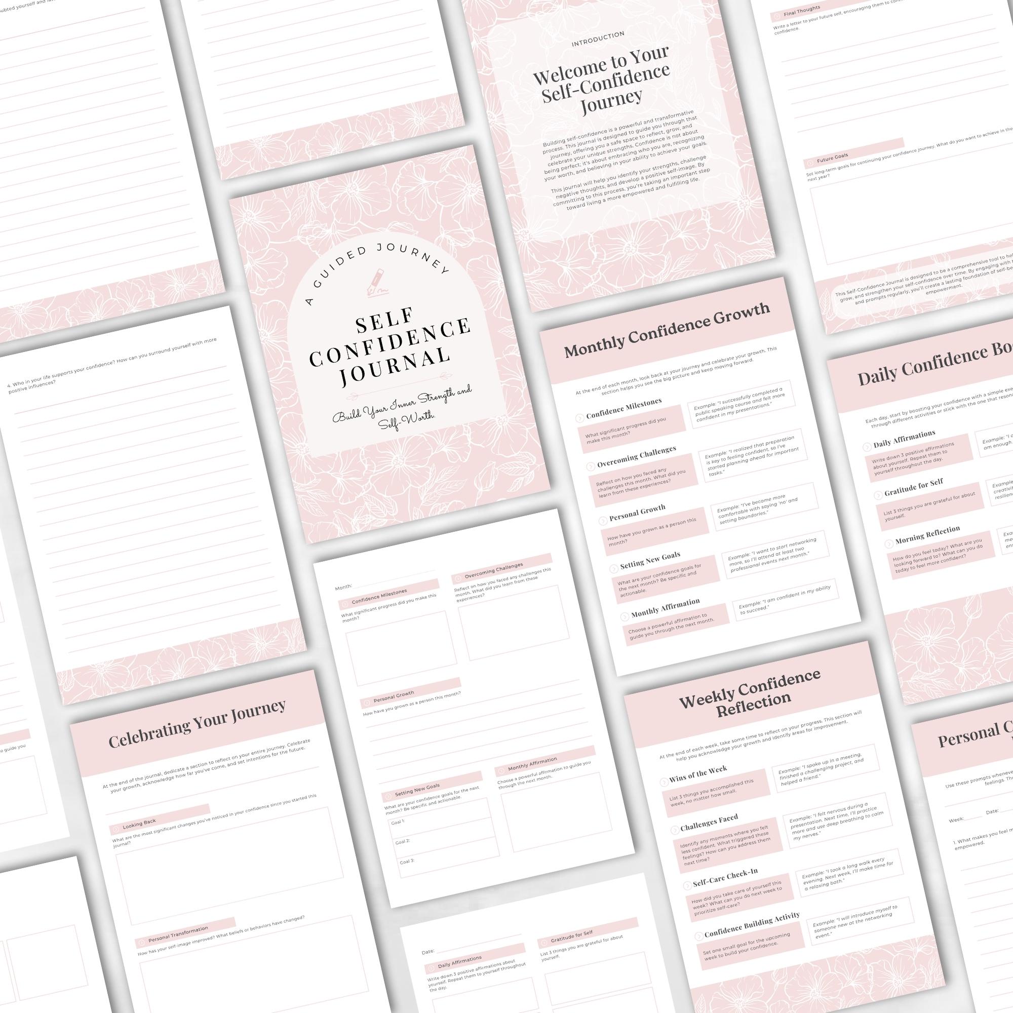 Self-confidence Workbook, Self-esteem Building, Personal Growth Guide ...