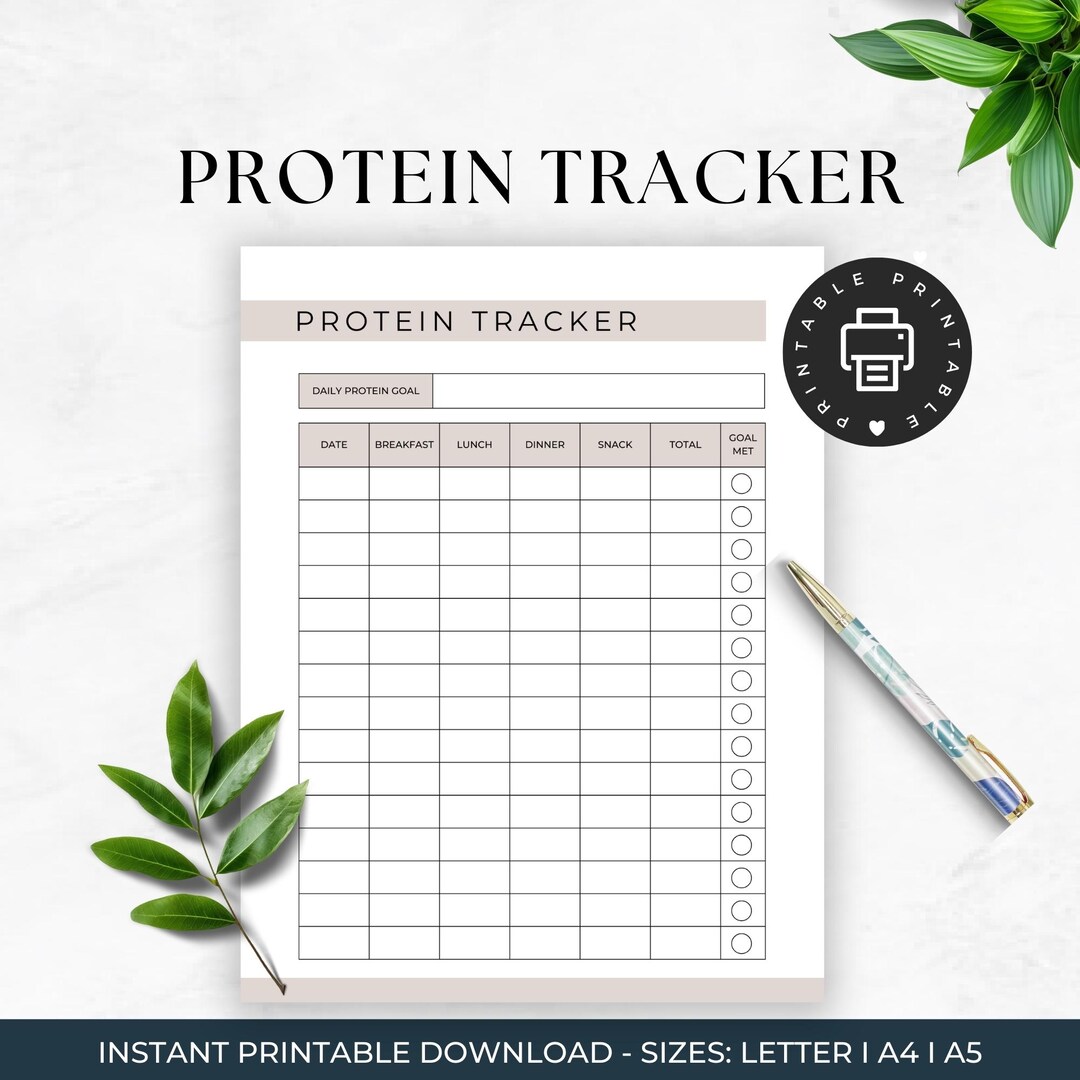 Protein Tracker, Daily Protein Log, GLP1 Protein Goals, Healthy Meals ...