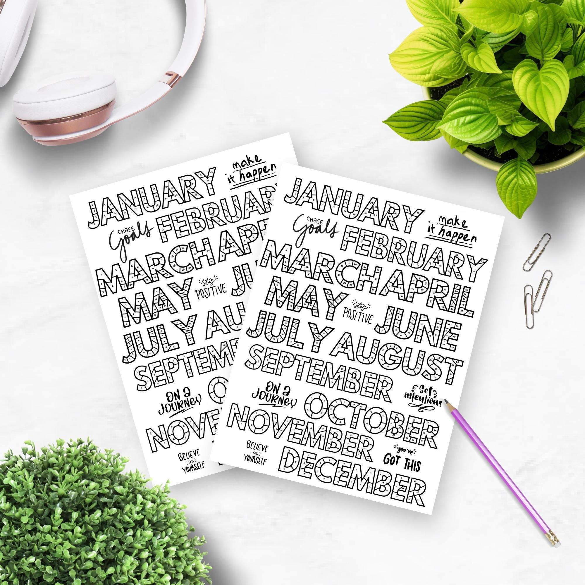 Workout Tracker Coloring Page, 2025 Fitness Tracker, Monthly Habit Log ...
