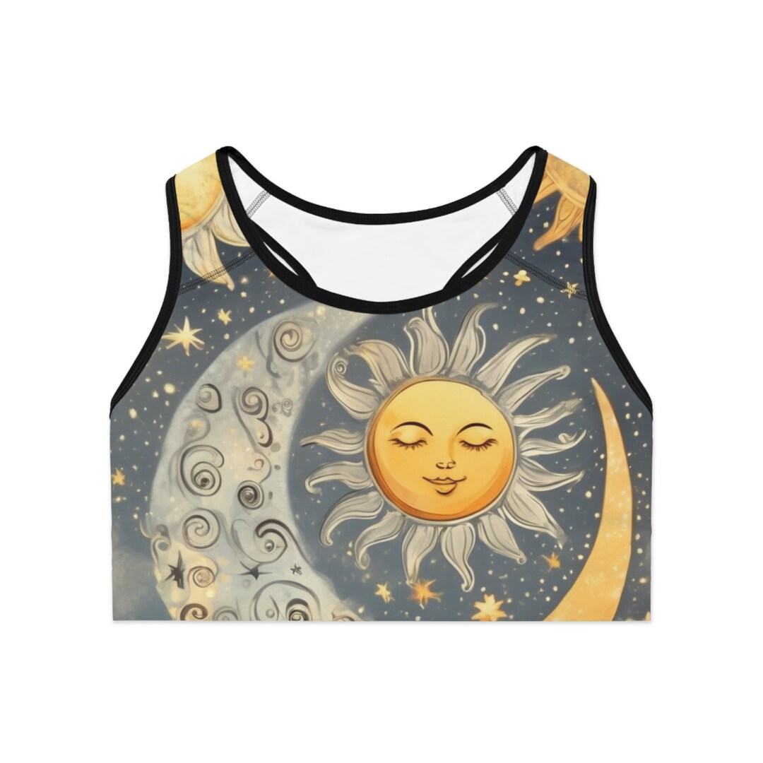 Sun Moon and Stars Sports Bra - Etsy