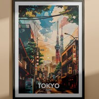 Tokyo Travel Print Tokyo Map Art Poster Gift Unframed Print - Etsy