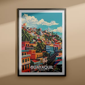 Guayaquil Art Print - Guayaquil Travel Poster / Ecuador Wall Art Print ...
