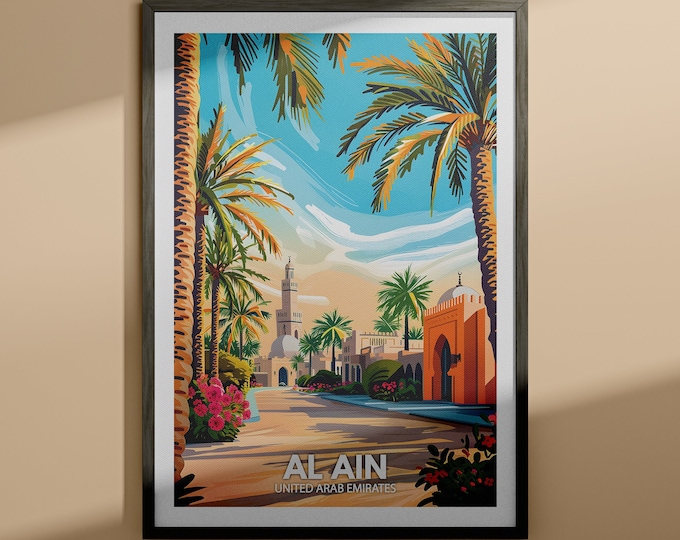 Al Ain Map Poster, Al Ain Map Print, Al Ain Personalized Map Art, Al ...