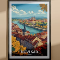 Novi Sad Map Art Print, Serbia City Street Map (digital Download ...