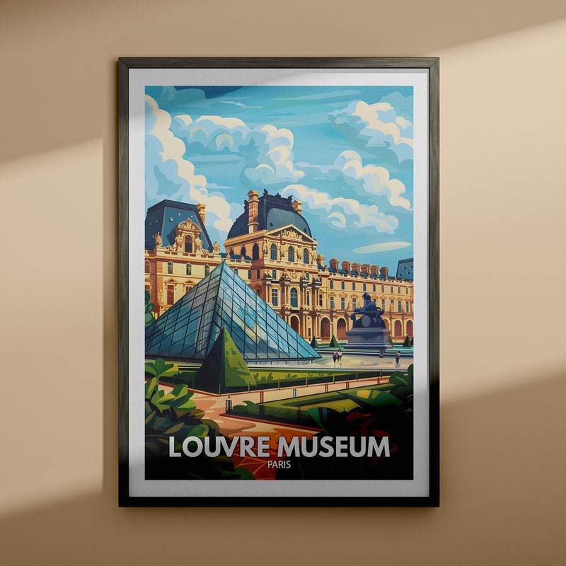 Posters of the Louvre - Etsy