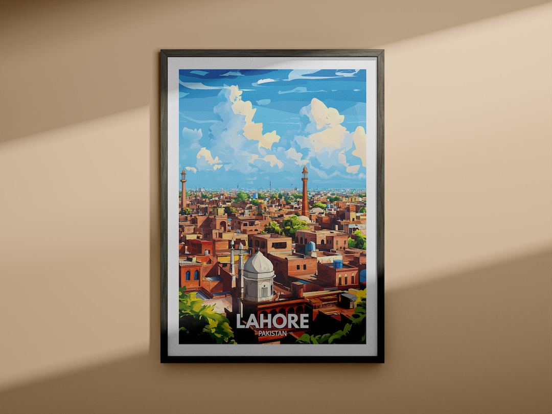 Lahore Print - Lahore Travel Poster / Pakistan Wall Art Print ...