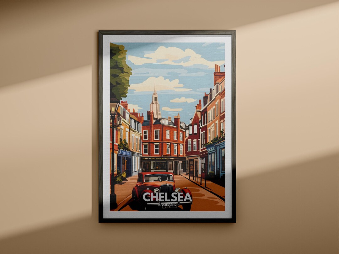 Chelsea Print - Chelsea Travel Poster / England Wall Art Print ...