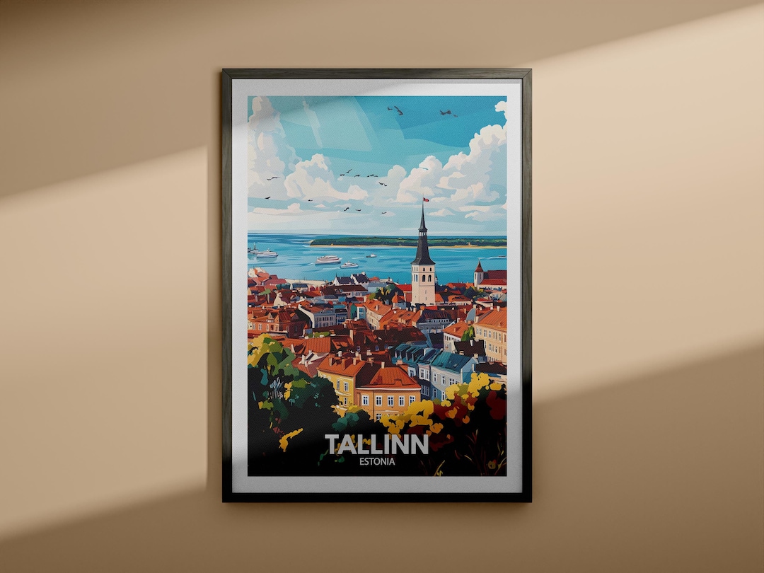 Tallinn Art Print - Tallinn Travel Poster / Estonia Wall Art Print ...