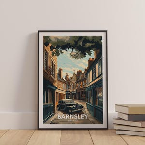 Barnsley Print - Barnsley Travel Poster / England Wall Art Print ...