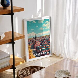 Blackburn Print - Blackburn Travel Poster / England Wall Art Print ...