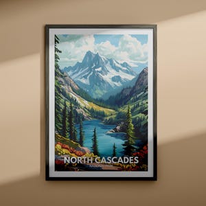 North Cascades Print - North Cascades National Park Poster / United ...