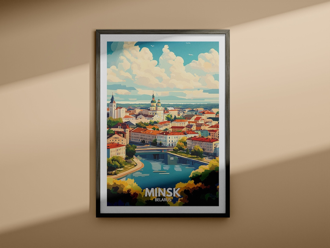 Minsk Print - Minsk Travel Poster / Belarus Wall Art Print / Belarus ...
