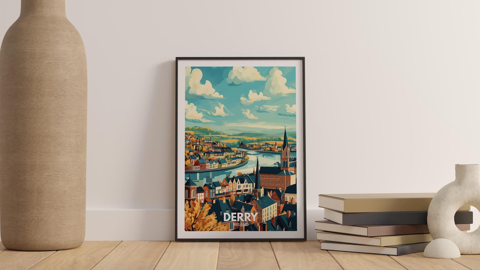 Derry Print - Derry Travel Poster / Iceland Wall Art Print / Iceland ...
