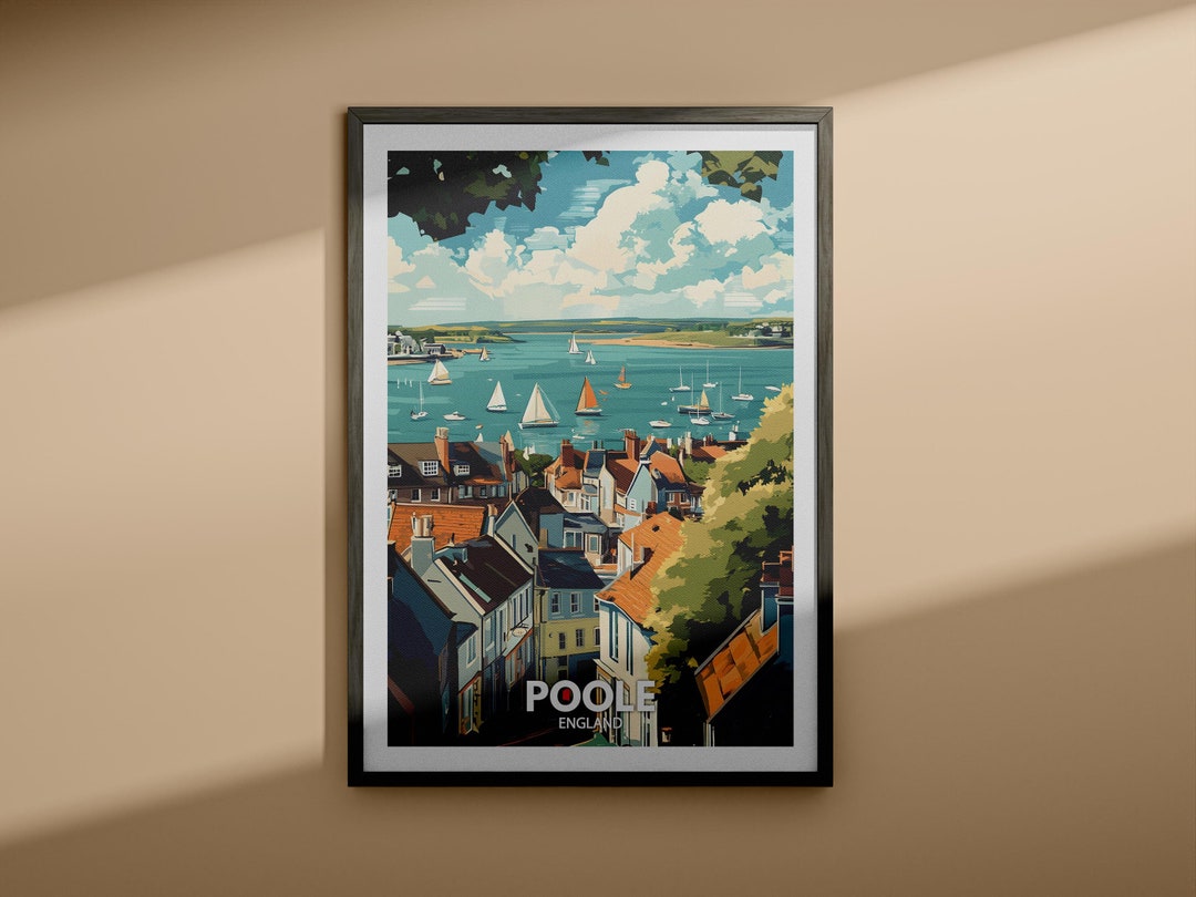 Poole Print - Poole Travel Poster / England Wall Art Print / England ...