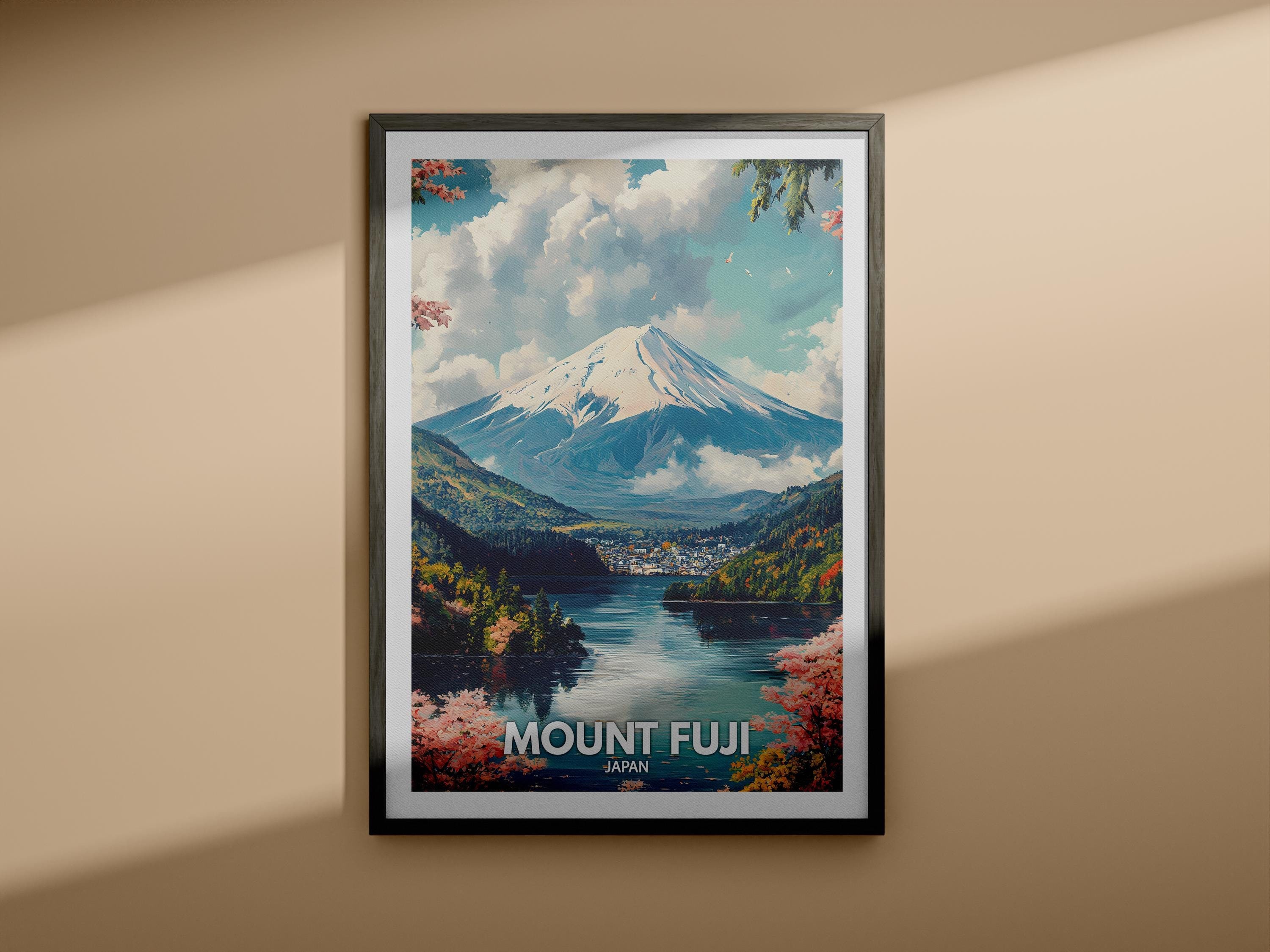 Fuji Print - Mount Fuji Poster / Japan Mount Art / Japan Travel Poster ...
