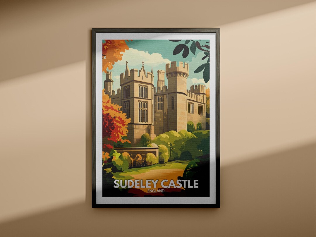 Sudeley Castle Print - Sudeley Castle Travel Poster / England Wall Art ...