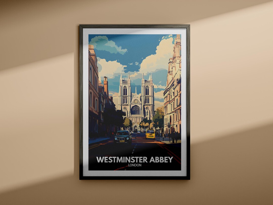 Westminster Abbey Print - Westminster Abbey Travel Poster / London Wall ...