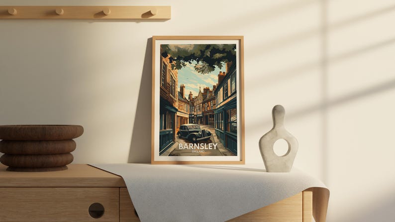 Barnsley Print - Barnsley Travel Poster / England Wall Art Print ...