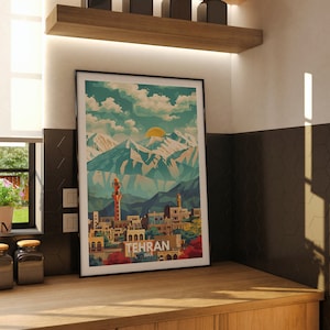 Tehran Art Print - Tehran Travel Poster / Iran Wall Art Print / Iran ...