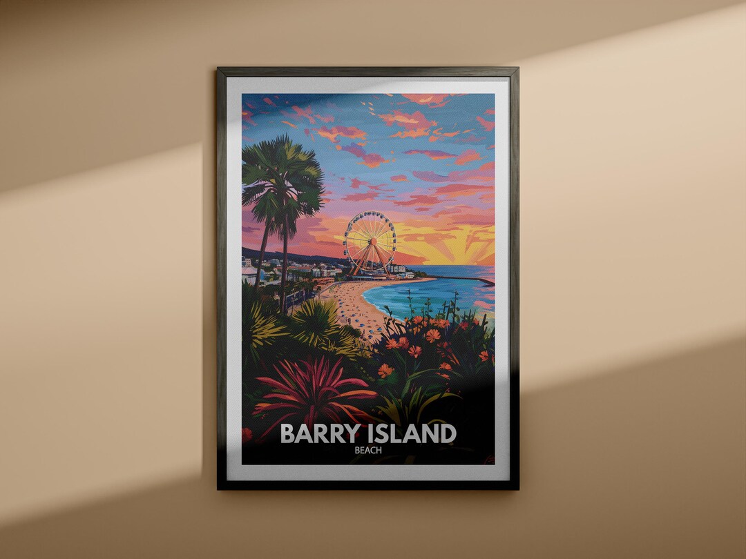 Barry Island Print - Barry Island Poster / Wales Beach Art / Wales ...