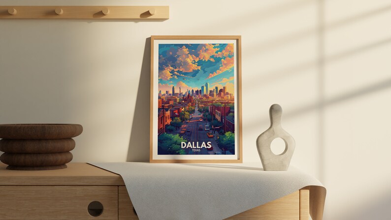 Dallas Print - Dallas Travel Poster / Texas Wall Art Print / United ...