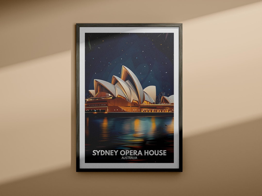 Sydney Opera House Print - Sydney Opera House Travel Poster / Australia ...