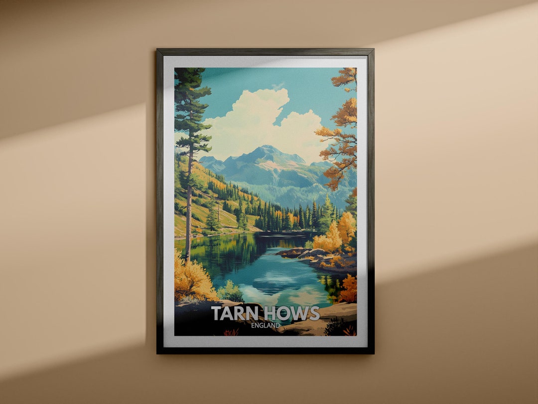Tarn Hows Print - Tarn Hows Poster / England Lake Art / England Travel ...