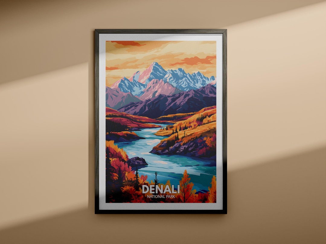 Denali Art Print - Denali National Park Poster / United States National ...