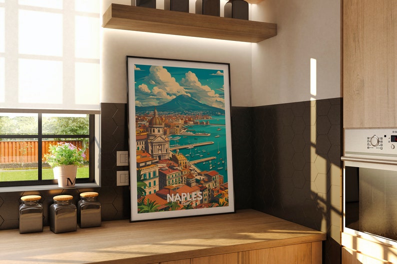 Naples Print - Naples Travel Poster / Italy Wall Art Print / Italy Home ...