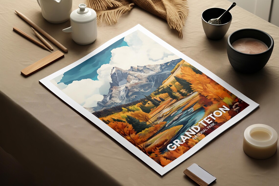 Grand Teton Print - Grand Teton National Park Poster / United States ...