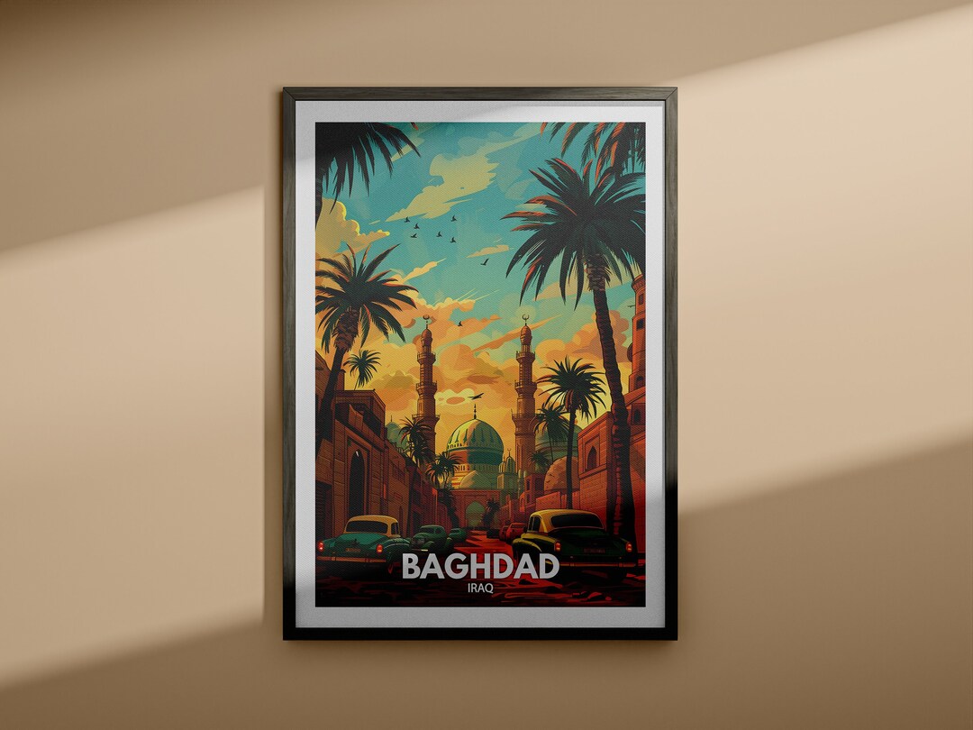 Baghdad Art Print - Baghdad Travel Poster / Iraq Wall Art Print / Iraq ...