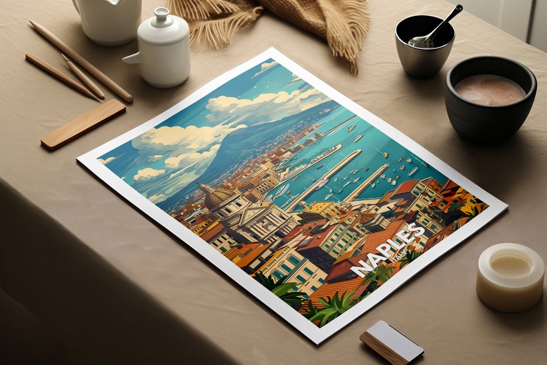 Naples Print - Naples Travel Poster / Italy Wall Art Print / Italy Home ...