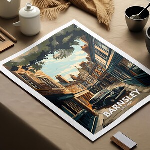 Barnsley Print - Barnsley Travel Poster / England Wall Art Print ...